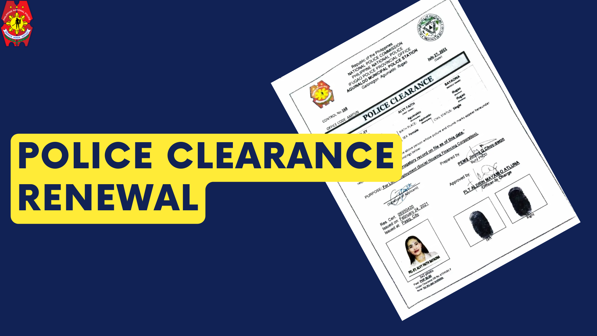 Police Clearance Renewal Online in Philippines