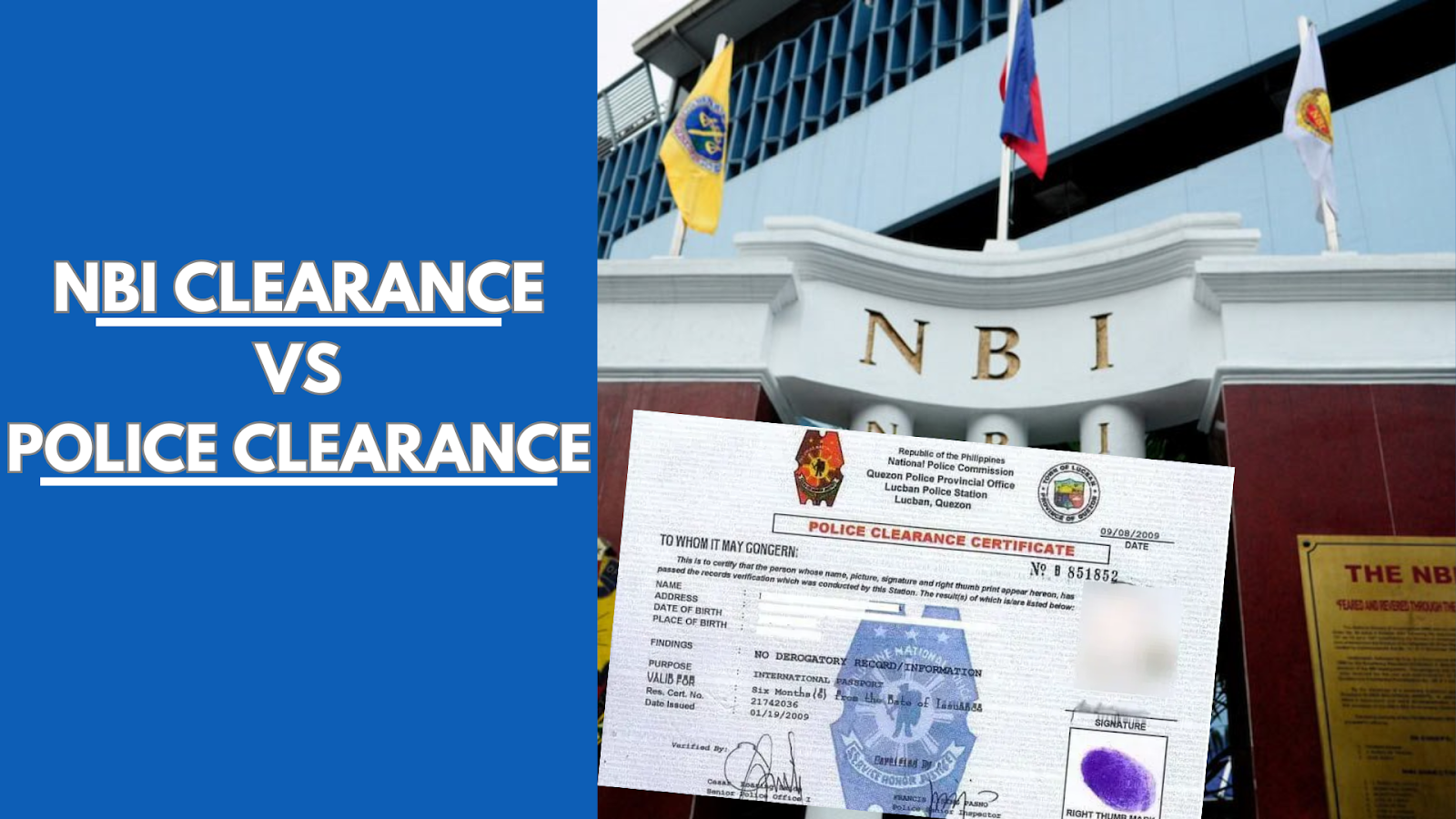 NBI Clearance VS Police Clearance - National Police Clearance